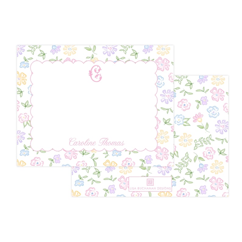 Editable Floral Note Card Printable Floral Note Card - Etsy