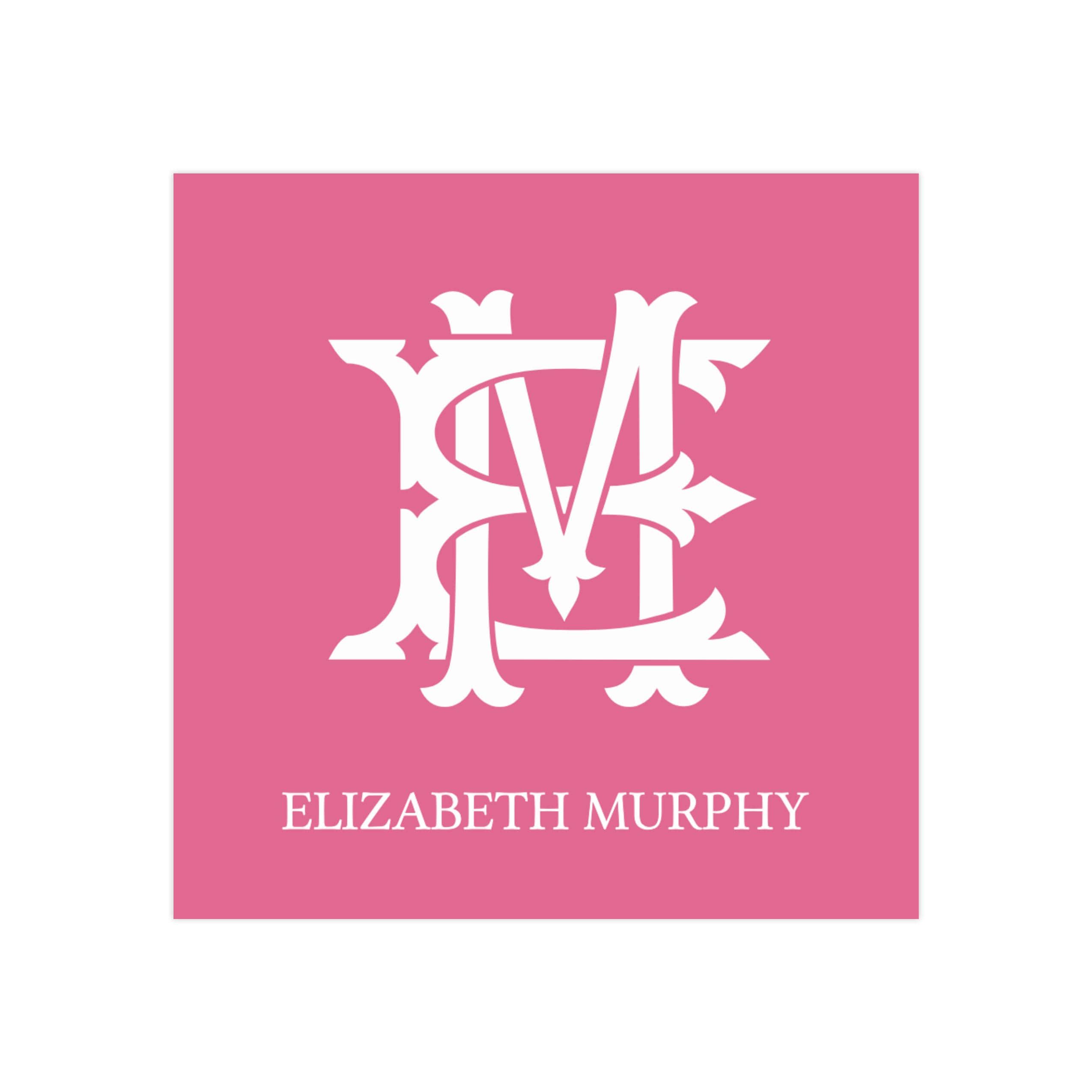 Printable Monogram Gift Tag, Ladies Gift Tag, Monogram Gift Tag ...