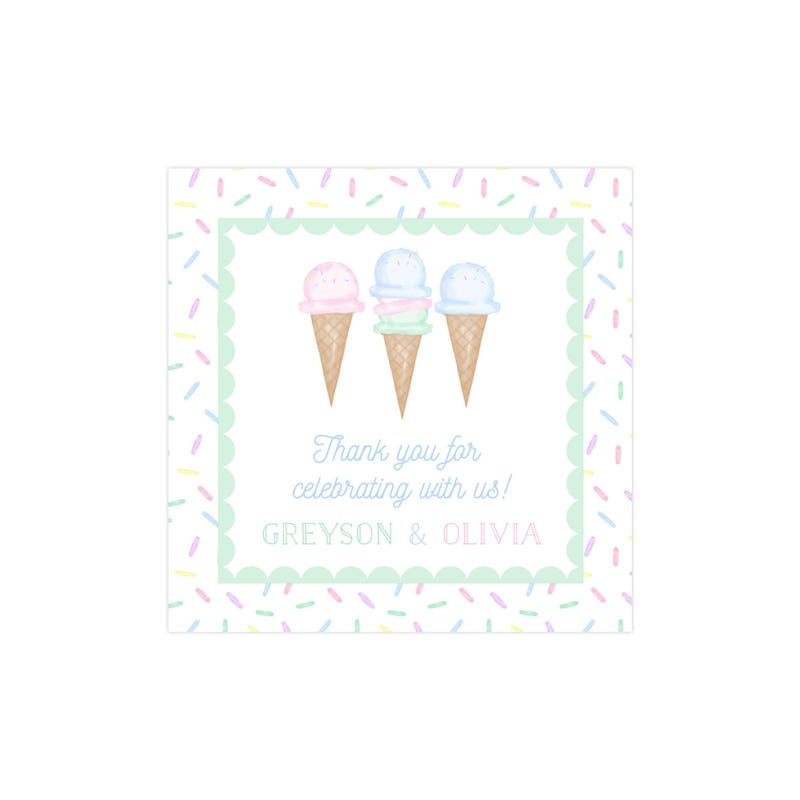 Ice Cream Tag - Etsy
