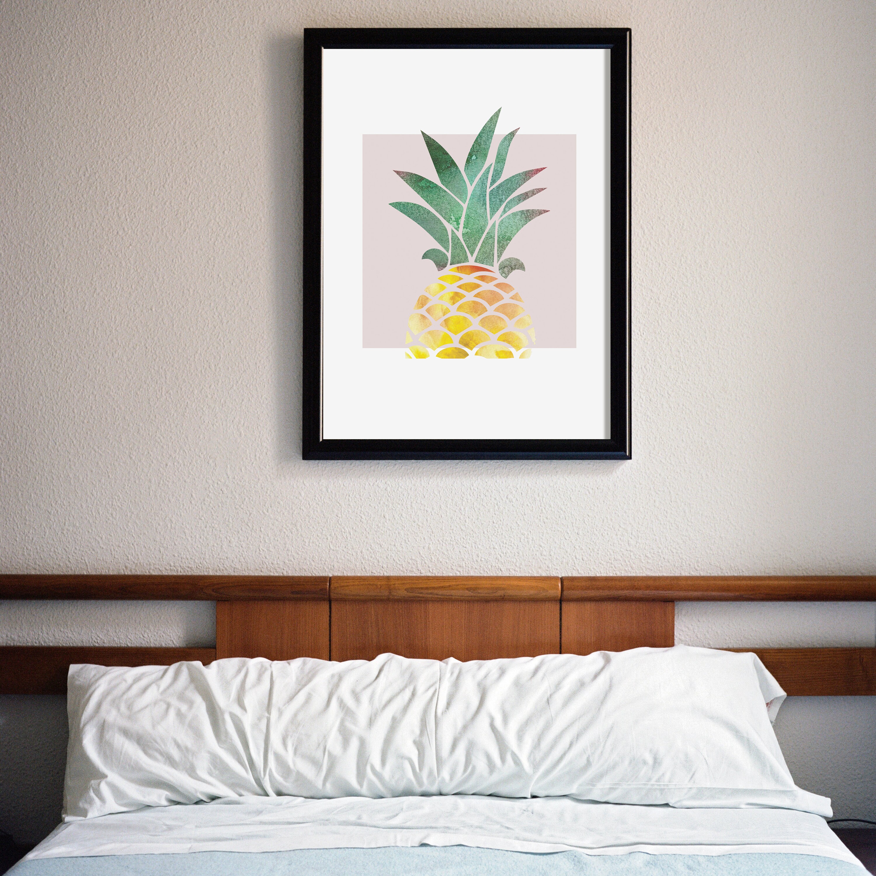 Hawaii Print: Pineapple - Watercolor Decorative Poster Print Instant ...