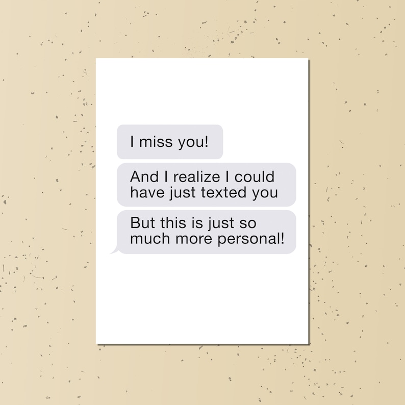 Imessage I Miss You Card - Funny Texting Instant Download Digital ...
