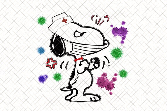 Funny Snoopy Nurse Quarantine Nurse Snoopy Dog Peanuts Dog | Etsy
