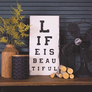 Life is Beautiful, Rustic Home Decor, Vintage Decor, Boho Decor ...