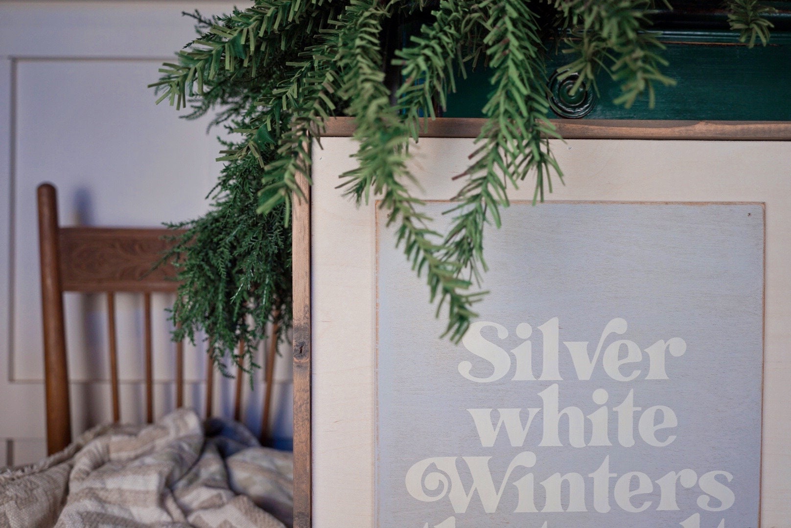Silver White Winters Rustic Home Decor Rustic Winter Signs - Etsy