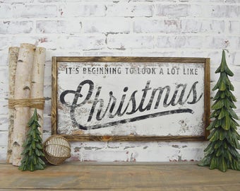 Rustic Christmas Sign | Etsy