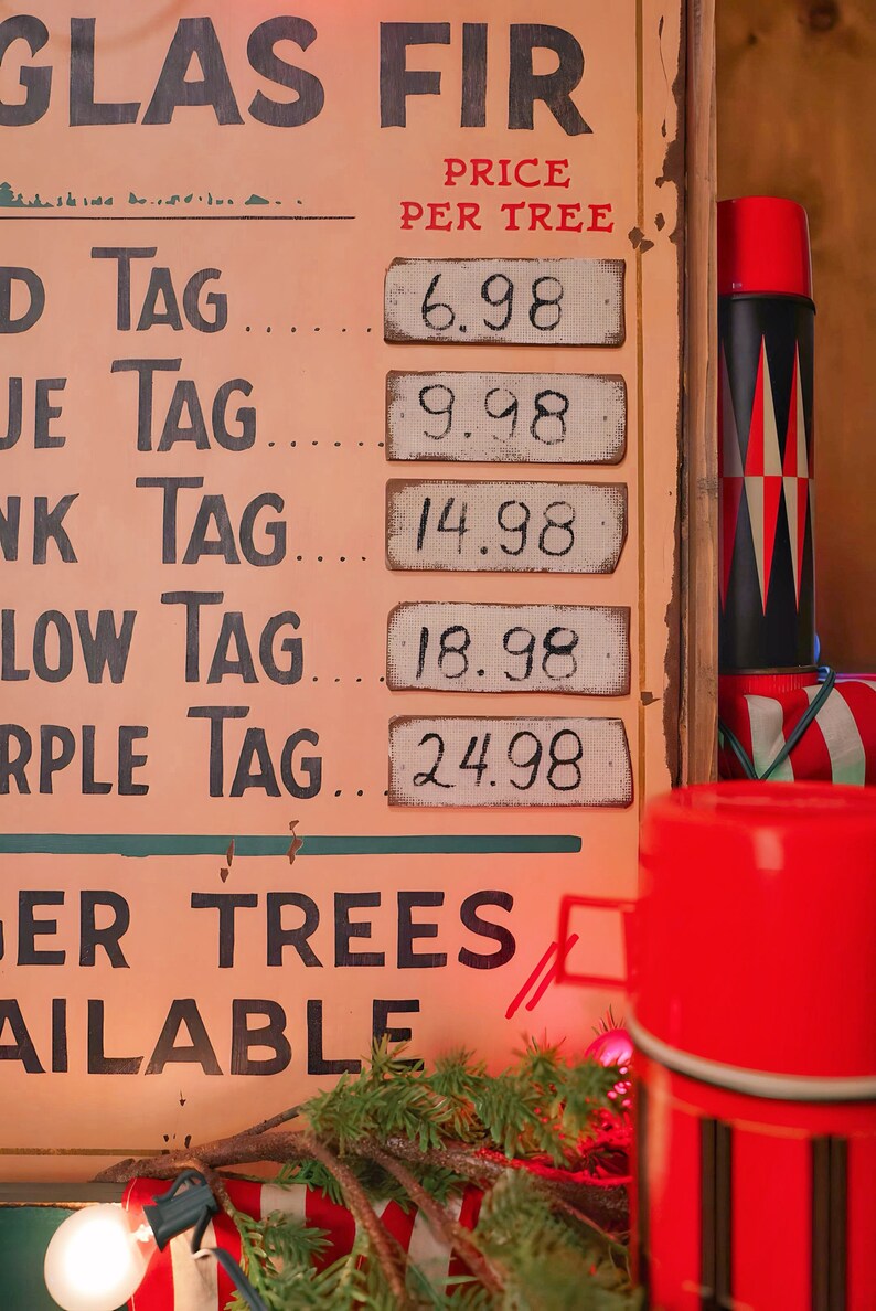 Retro Christmas Tree Farm Sign - Etsy