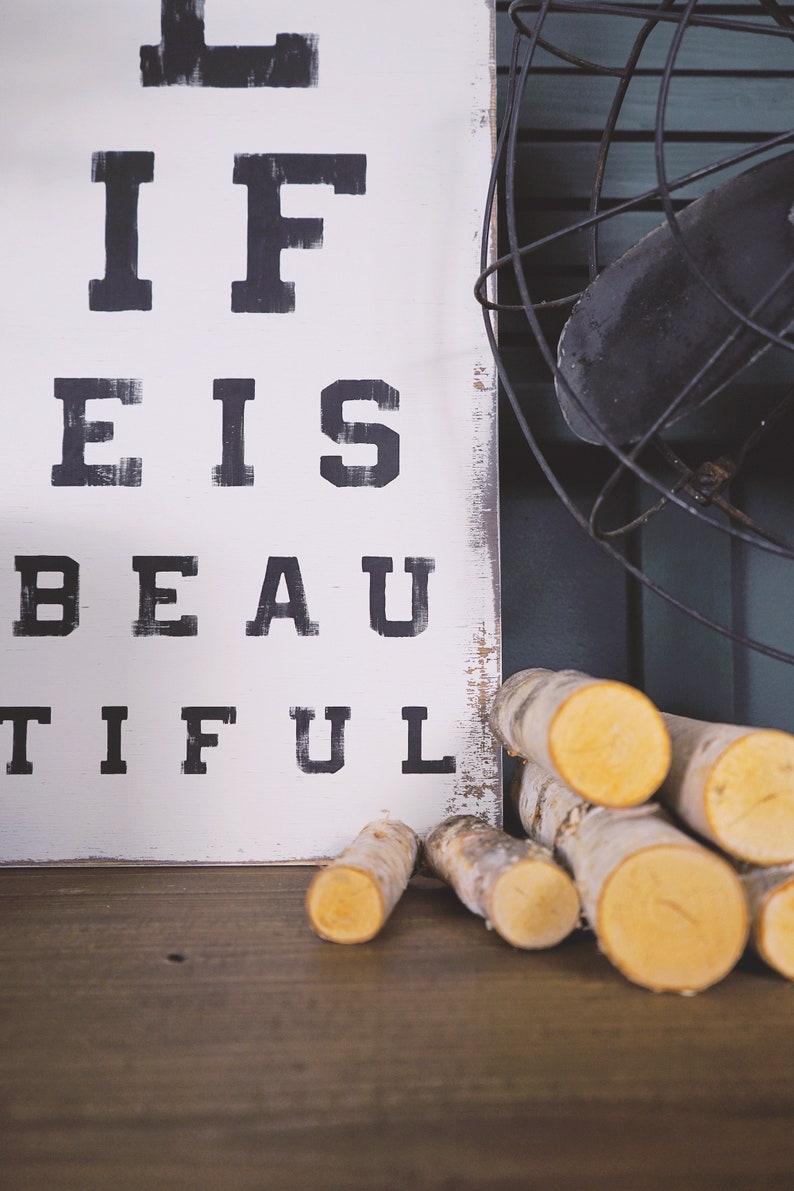 Life is Beautiful, Rustic Home Decor, Vintage Decor, Boho Decor ...