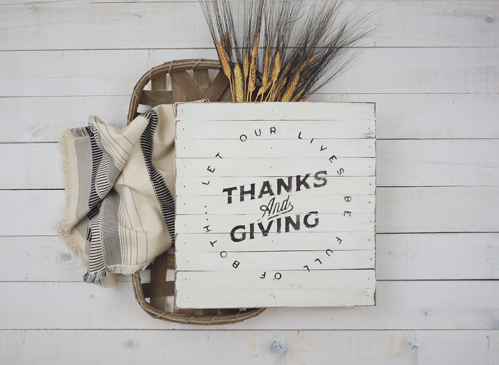 Thanks & Giving Rustic Home Decor Fall Decor Thanksgiving | Etsy
