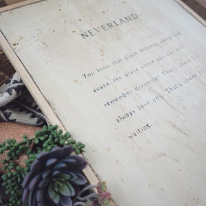 Neverland, Rustic Home Decor, Bedroom Signs, Children's Room Signs ...