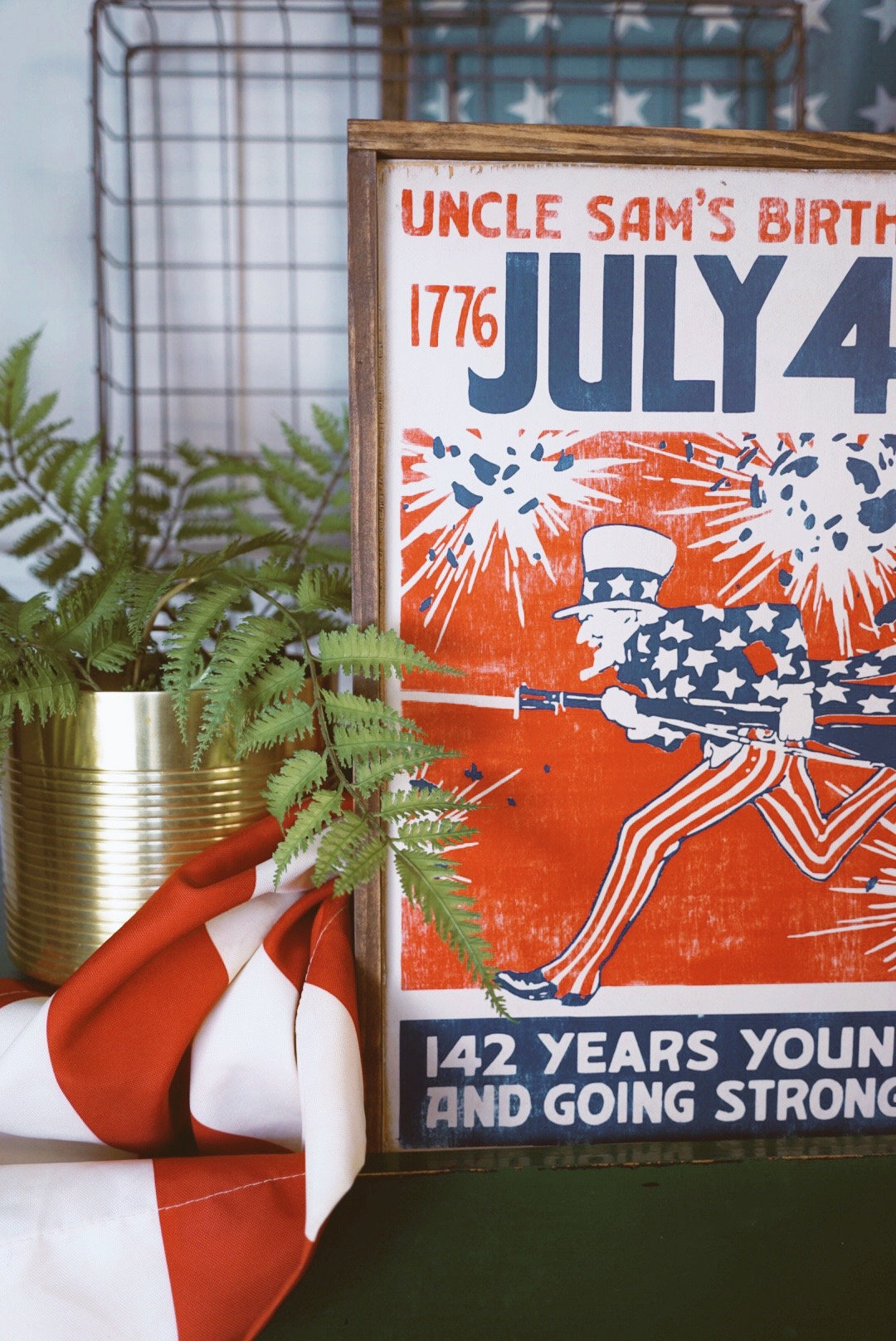 Vintage Uncle Sam Poster, Vintage Patriotic Decor, Vintage Decor ...