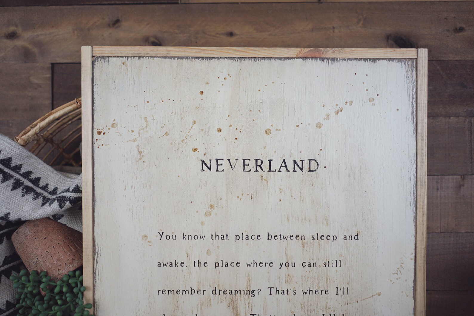 Neverland Rustic Home Decor Bedroom Signs Children's | Etsy
