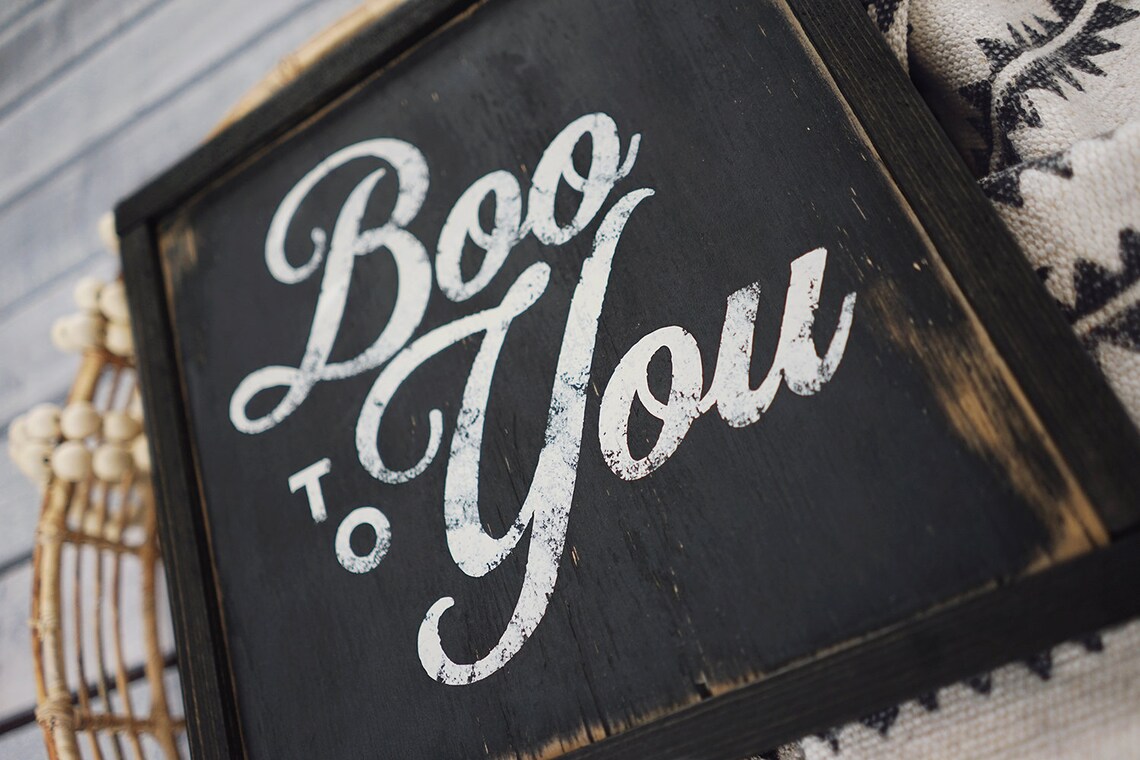 Boo to You Rustic Home Decor Rustic Halloween Decor Vintage | Etsy