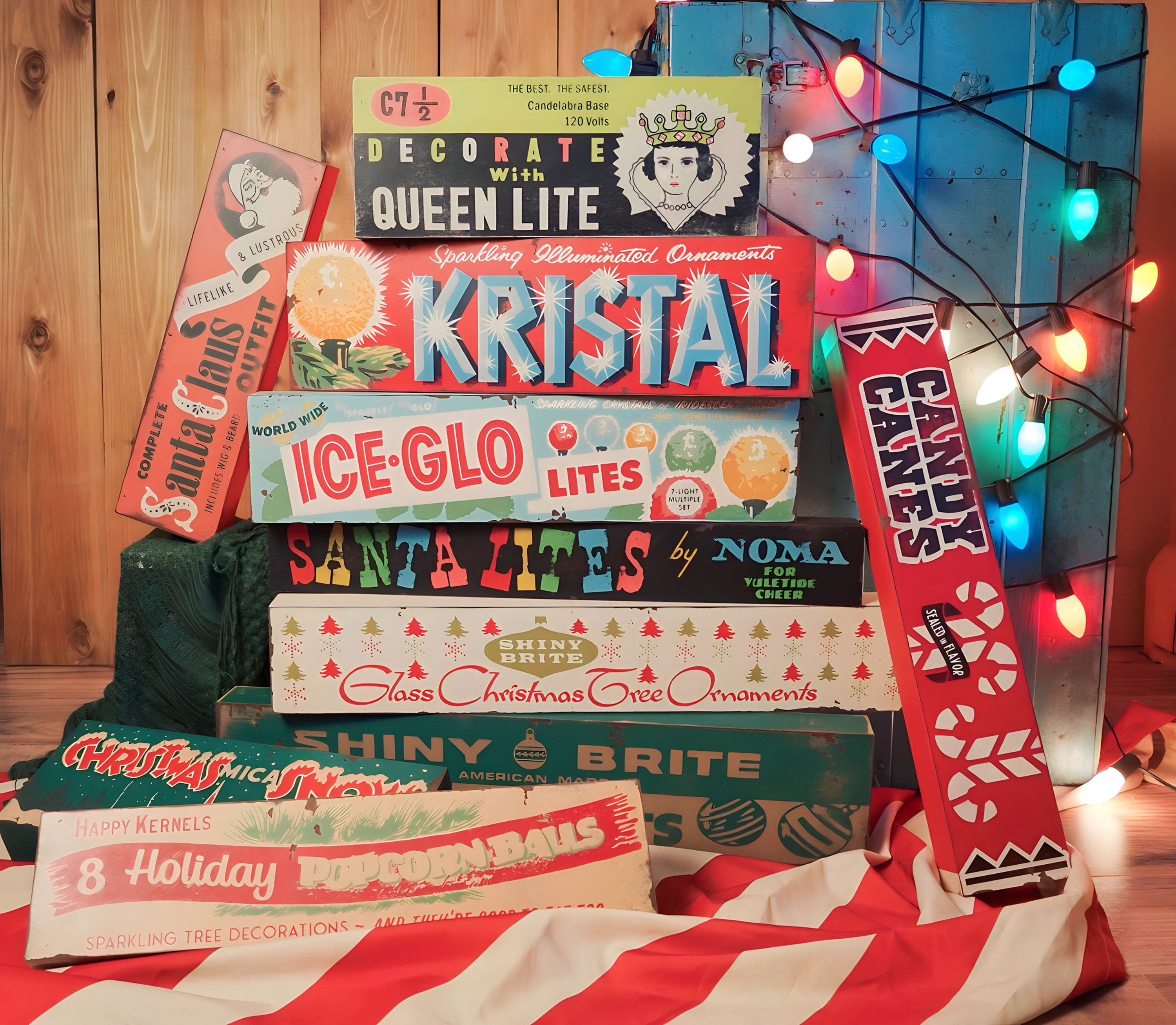 Retro Stackable Christmas Signs - Etsy