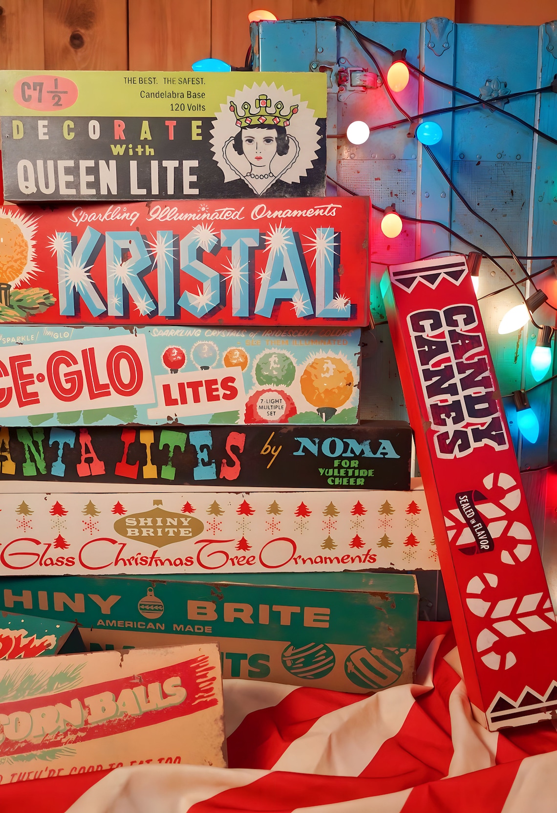 Retro Stackable Christmas Signs - Etsy