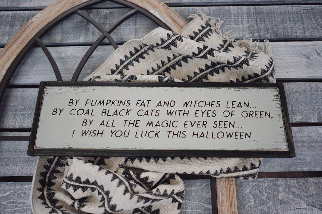 Rustic Halloween Sign: "by Pumpkins Fat..." Hand-painted Wood Decor - Etsy