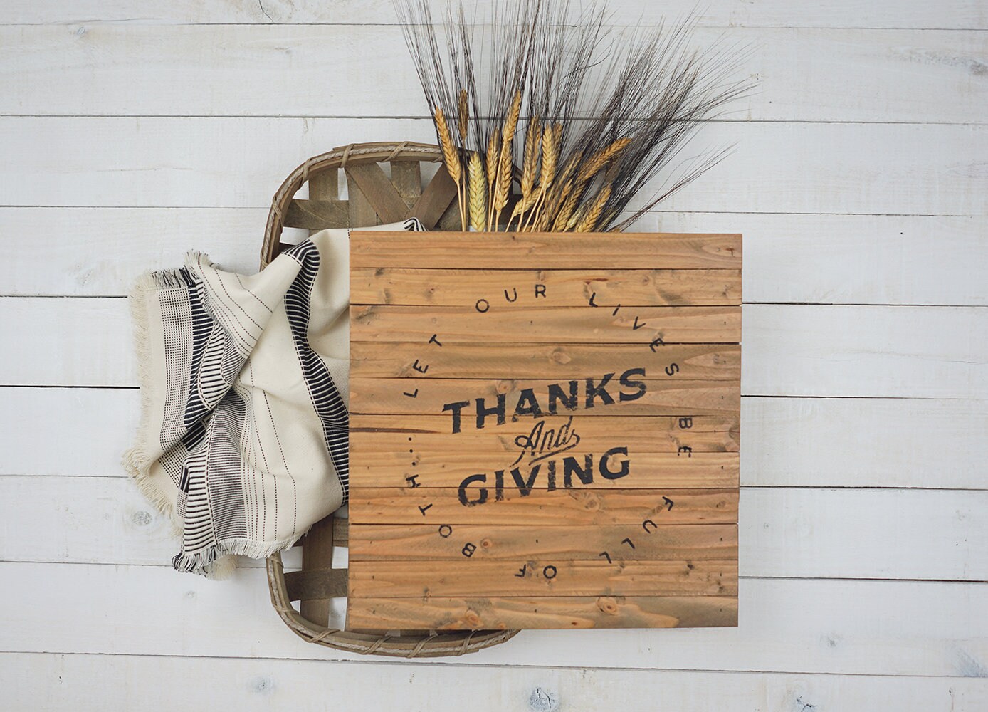 Thanks & Giving Rustic Home Decor Fall Decor Thanksgiving - Etsy