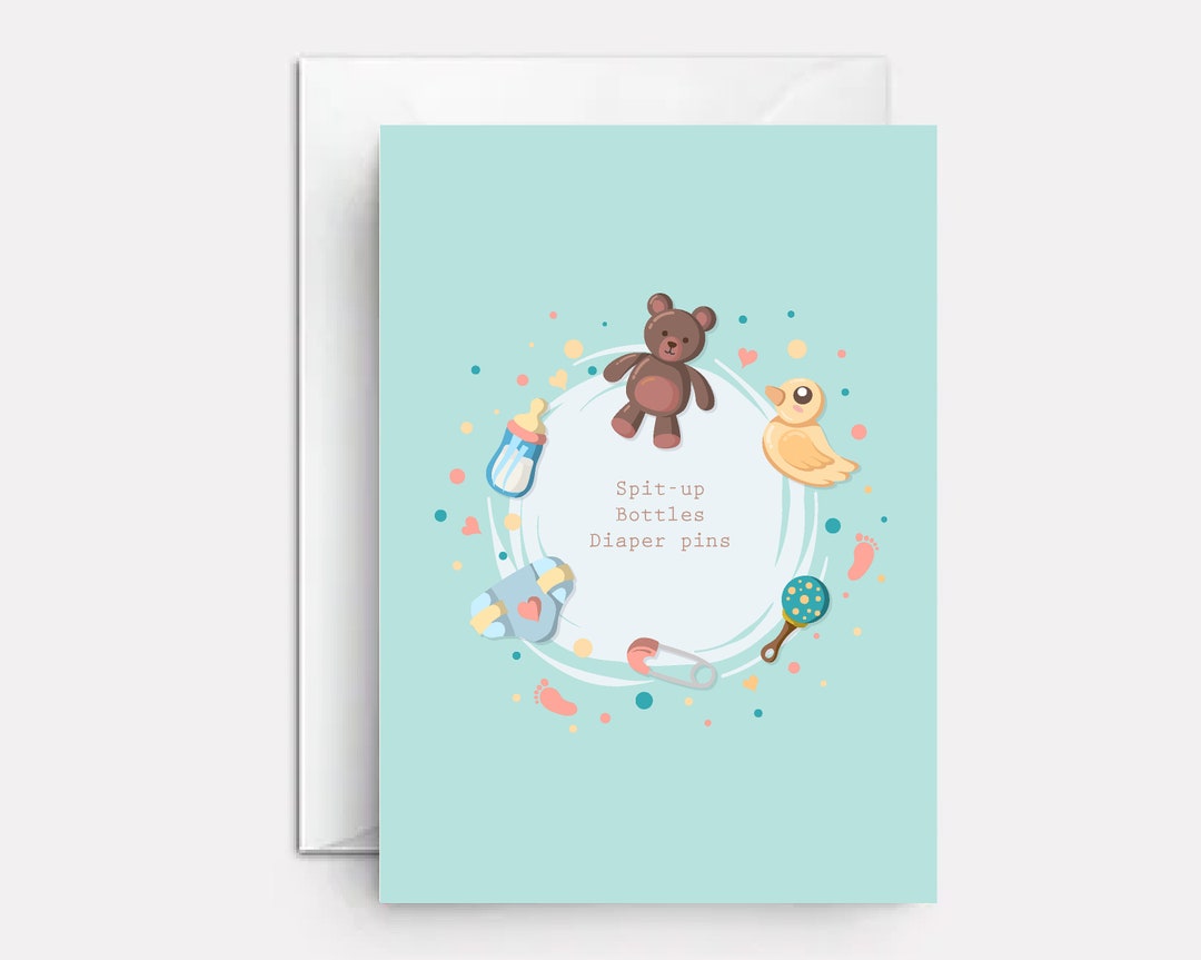 New Baby Card | Baby Boy Card | Card for New Parents | New Mom Card ...