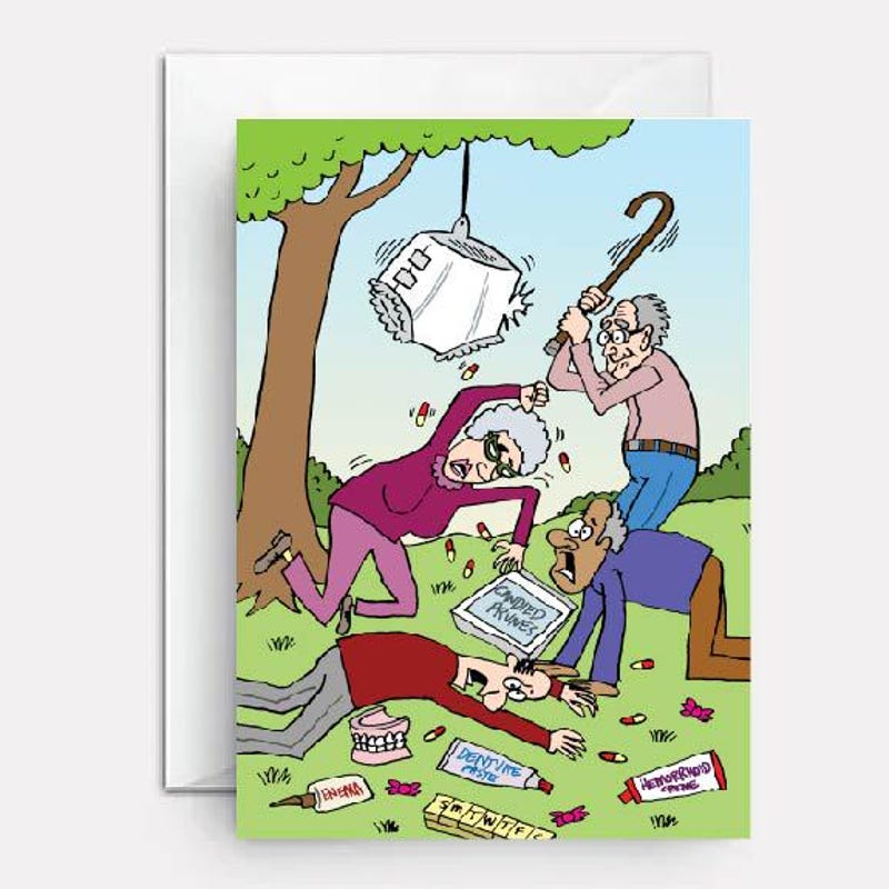 Funny Old People Birthday Cards - Etsy
