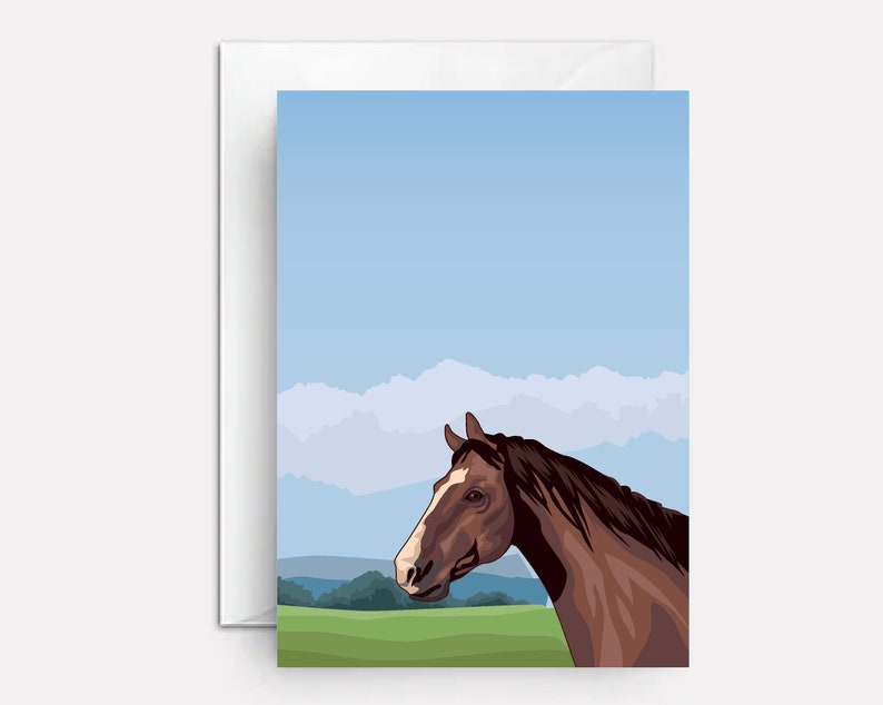 Horse Birthday Card Equine Birthday Card Happy Birthday Horse Card ...
