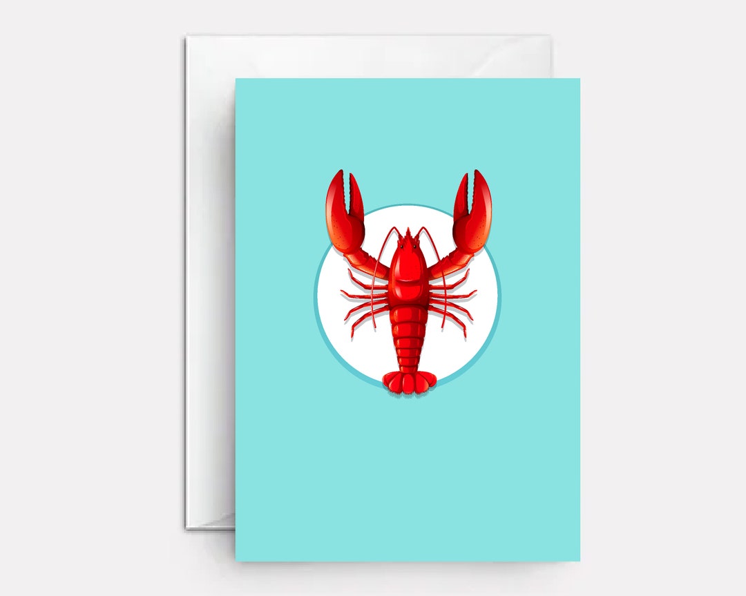 Lobster Birthday Card | Personalized Greeting Cards| Lobsta Luva - Etsy