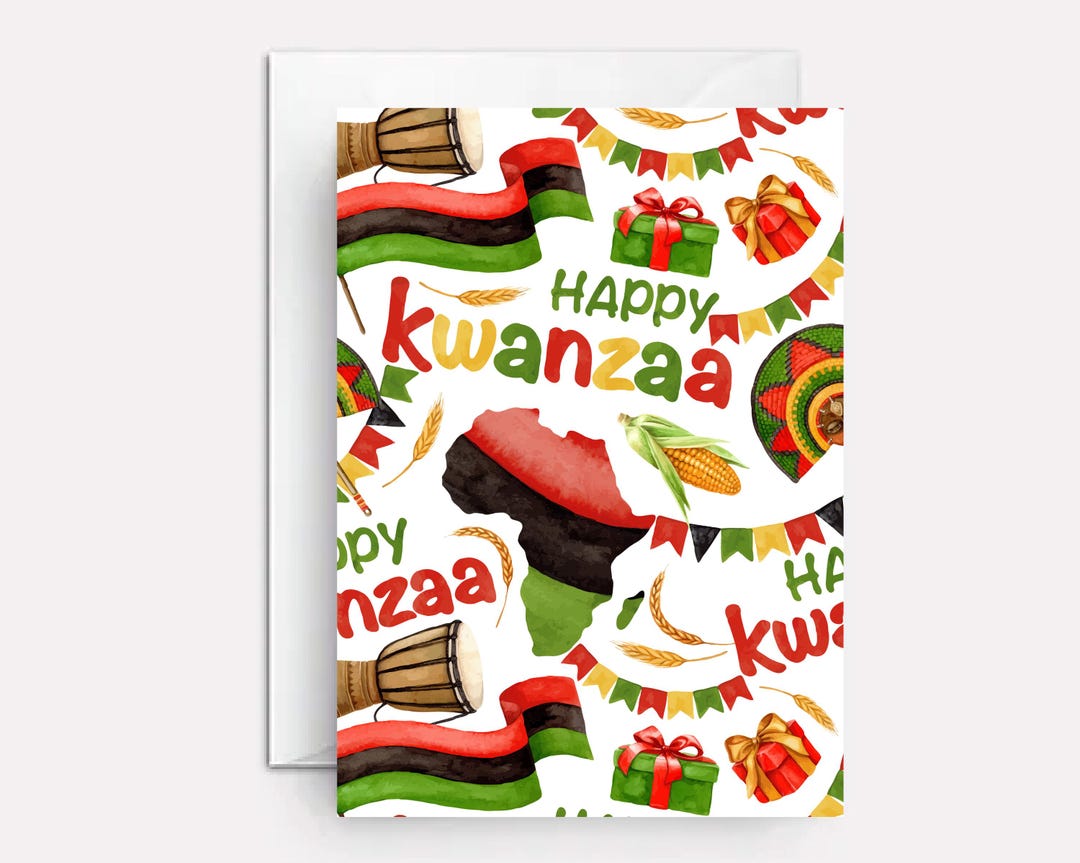 Happy Kwanzaa Card: Umoja Celebration, Cultural Pride (5x7) - Etsy