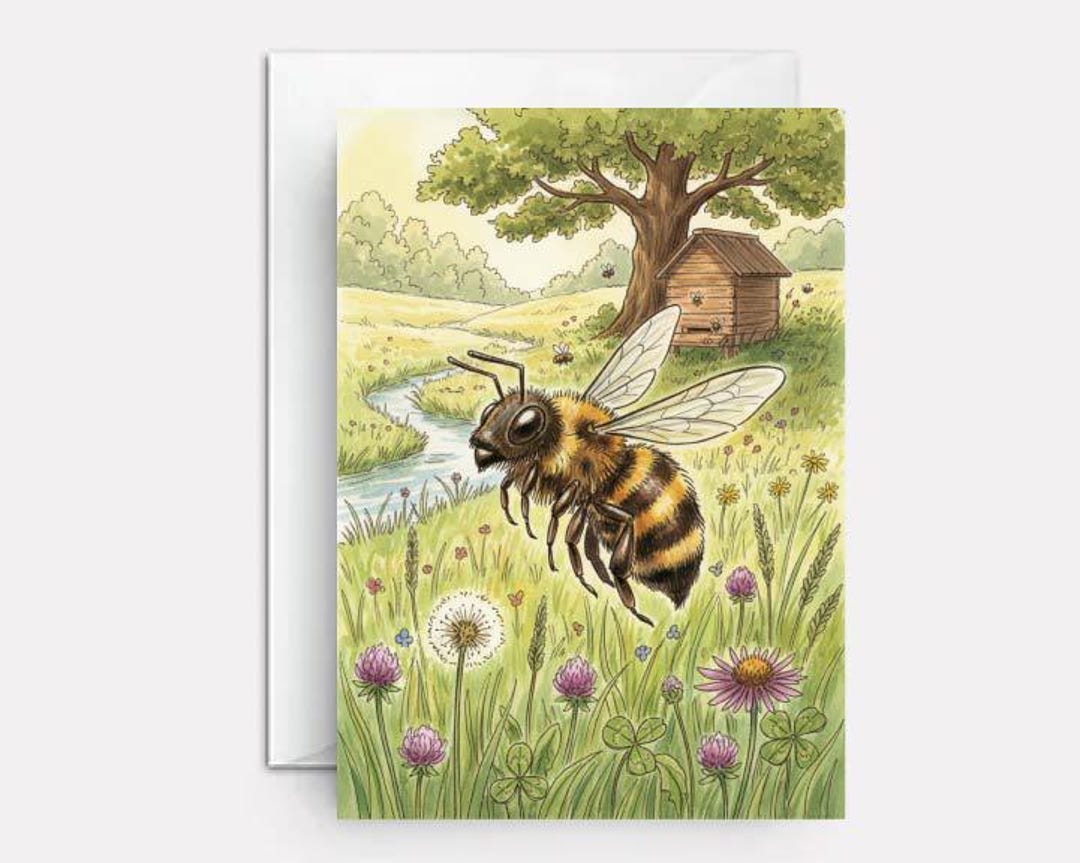 Bee Anniversary Card for Her - Wife - Girlfriend - Love - Valentine's ...