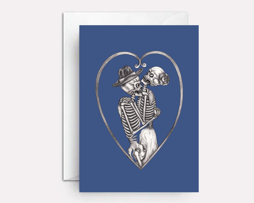 Adult Halloween Cards - Skeleton Greeting Card - Skeleton Birthday Card ...