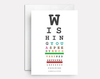 Get Well Card for Cataract Surgery | Greeting Card After Eye Surgery ...