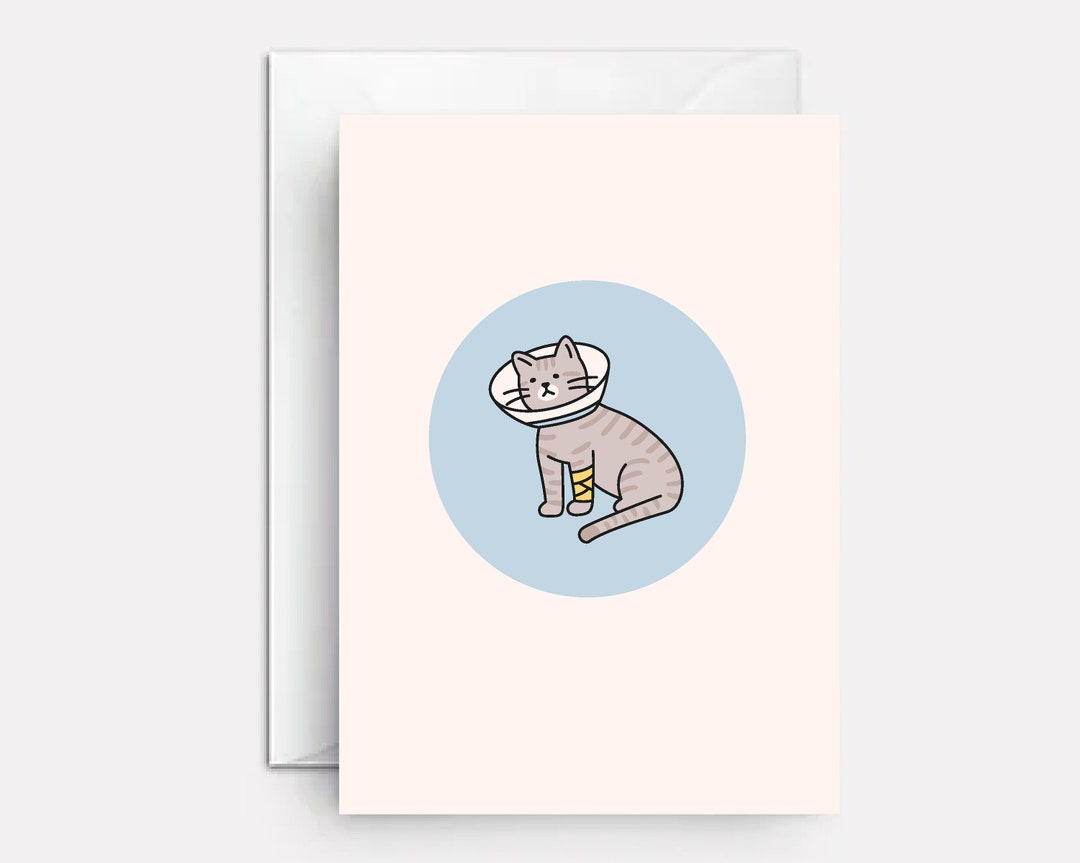 Get Well Soon Cat Card | Get Well Soon Card | Get Well Soon Card for ...