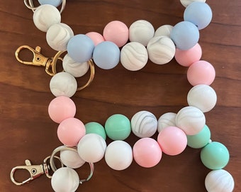 Silicone Bead Wristlet Keychain Customized Wristlet Keychain - Etsy