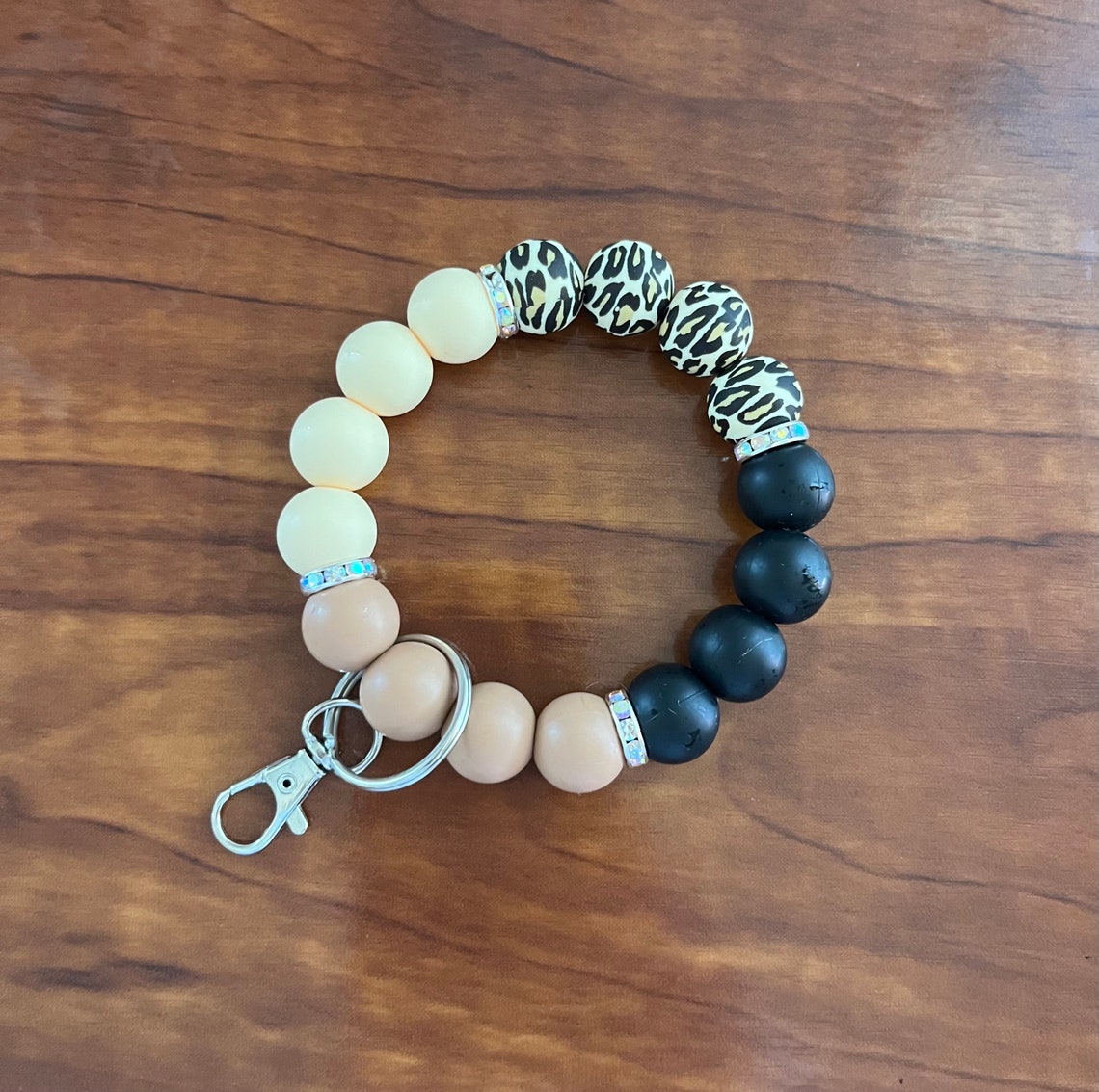 Silicone Bead Wristlet Keychain, Customized Wristlet Keychain, Teacher ...