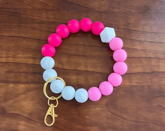 Silicone Bead Wristlet Keychain Customized Wristlet Keychain - Etsy