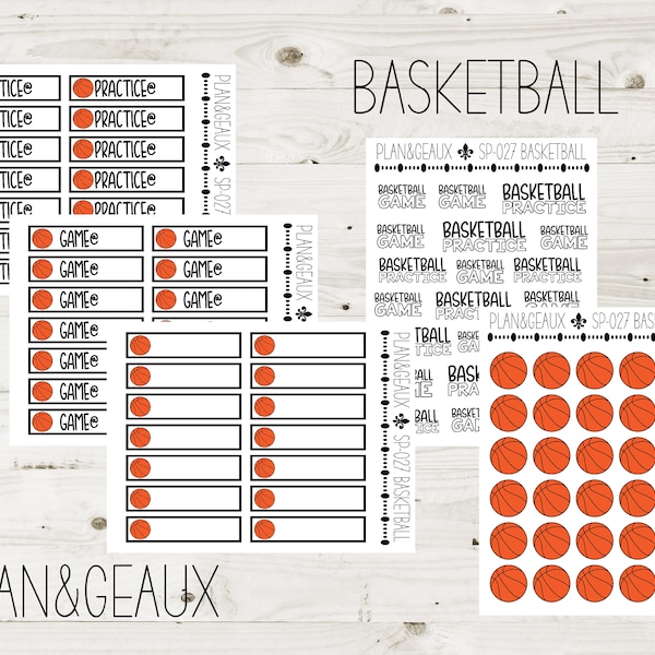Basketball Stickers - Etsy