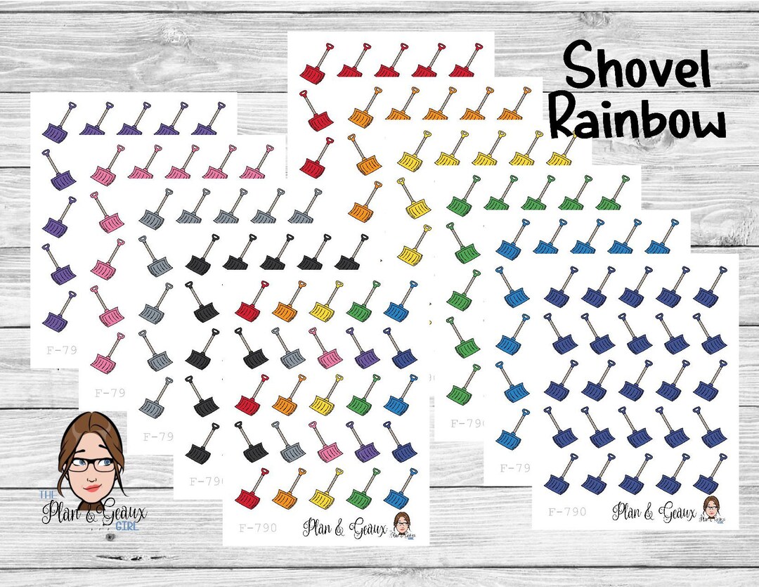 Snow Shovel Stickers Shovel Stickers Snow Cleanup Sticker - Etsy