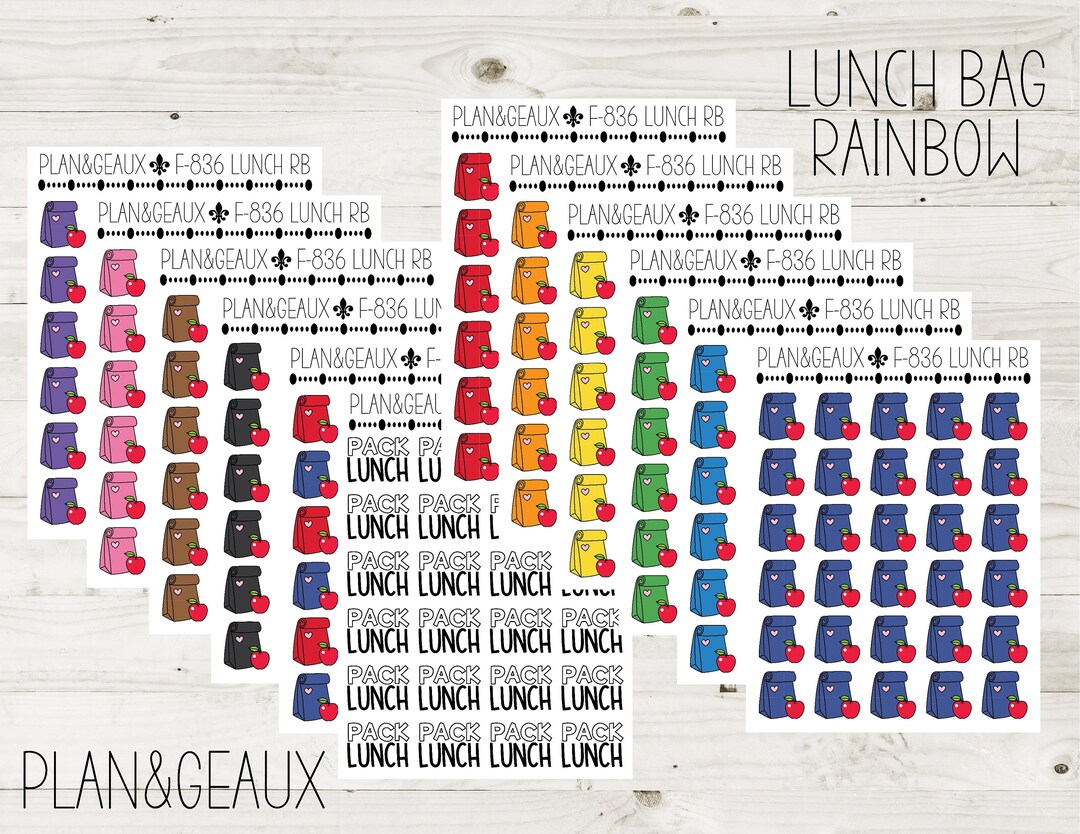 Lunch Bag Stickers School Lunch Stickers Pack Lunches - Etsy UK