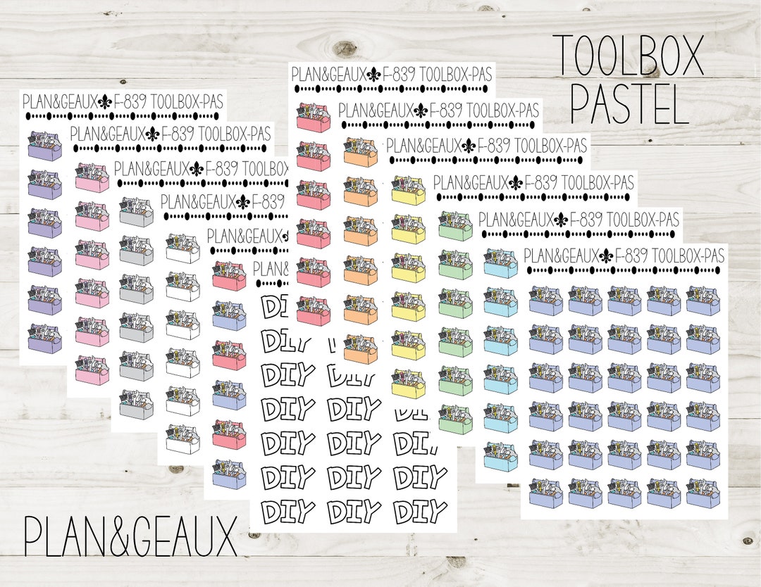 Toolbox Stickers, Tools Stickers, DIY Sticker, Home Renovation Stickers ...