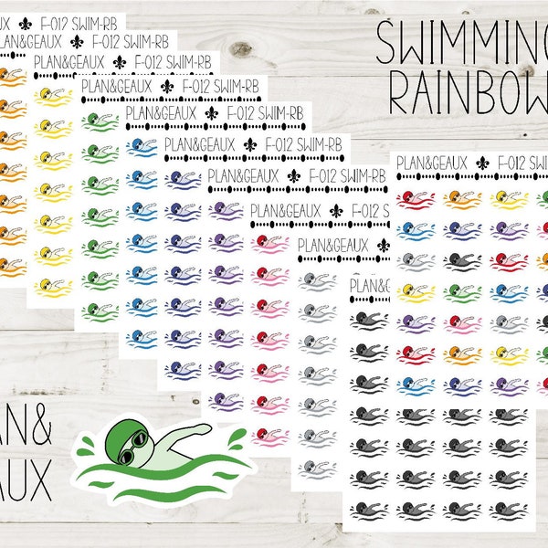 Swim Stickers - Etsy