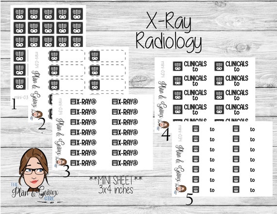 X-ray Planner Stickers Radiology Planner Stickers Medical | Etsy