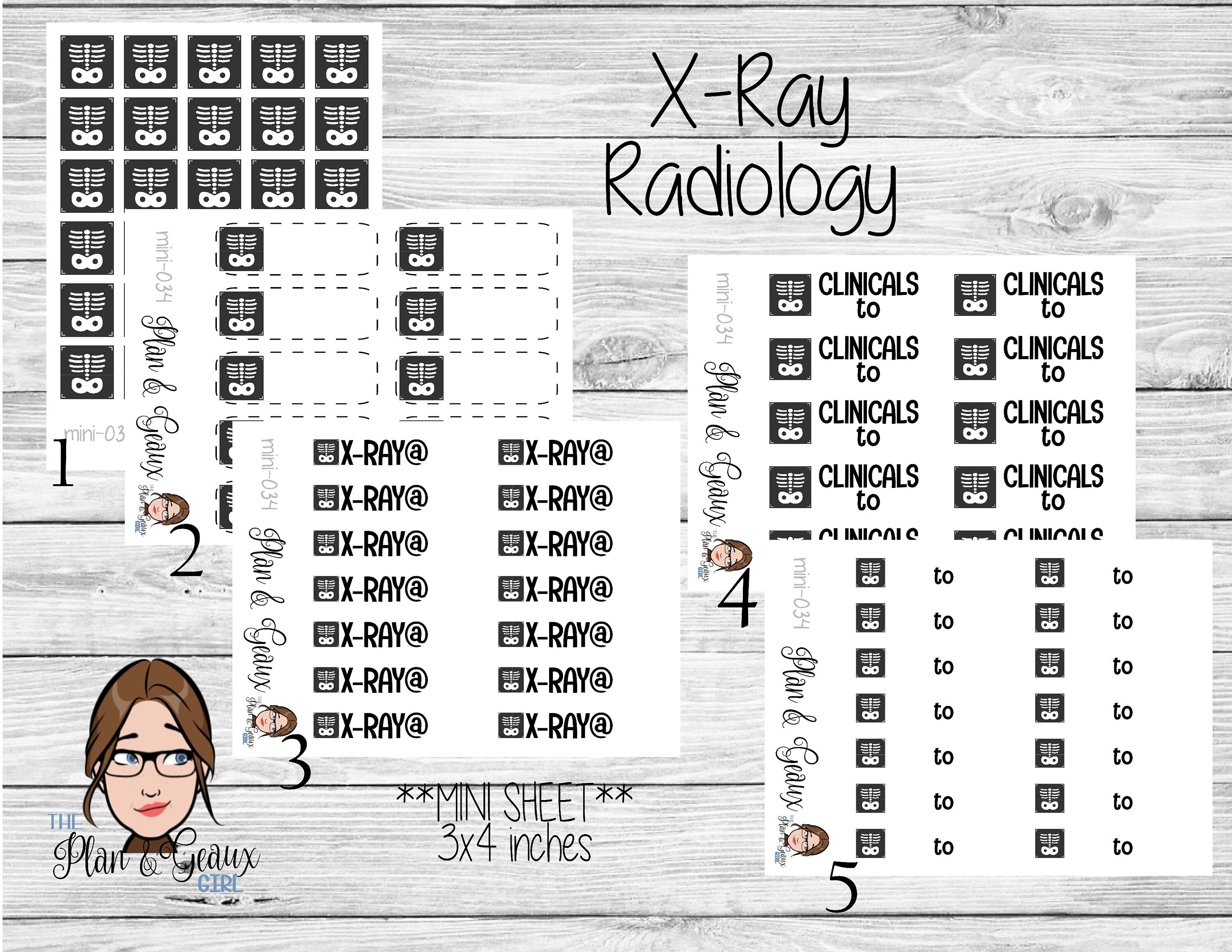 X-ray Planner Stickers Radiology Planner Stickers Medical - Etsy