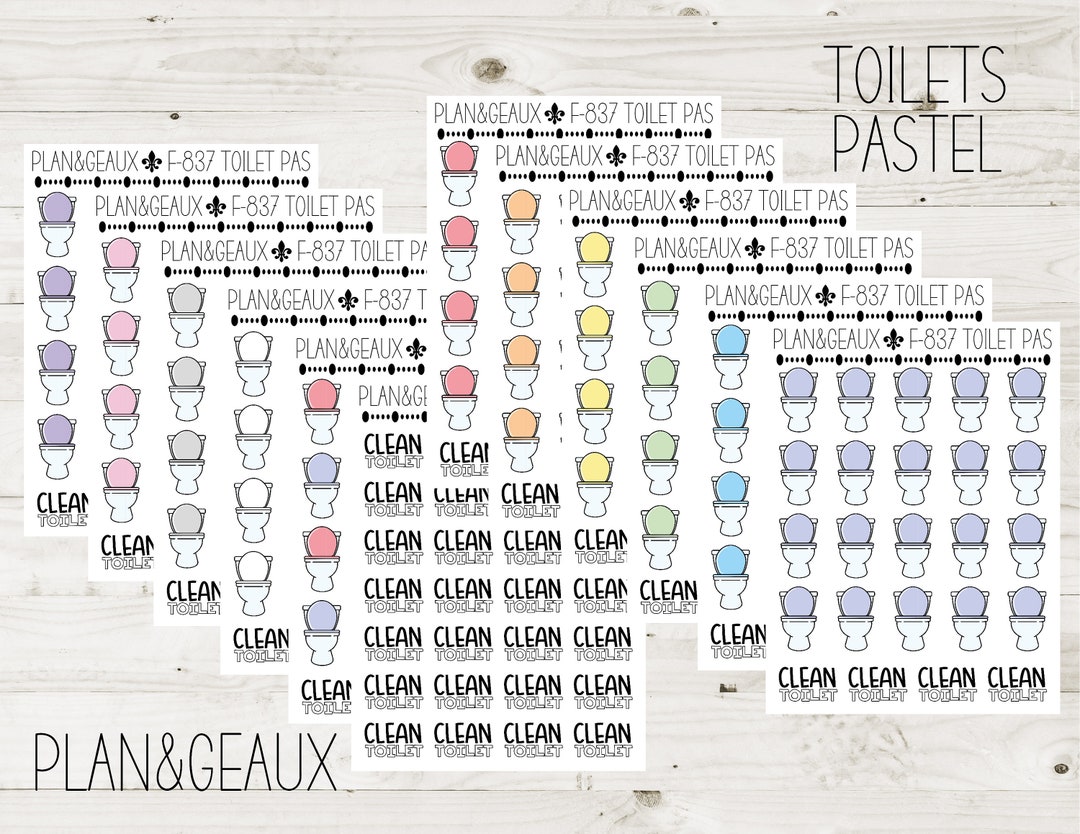 Toilets Stickers, Restroom Stickers, Bathroom Sticker, Potty Stickers ...