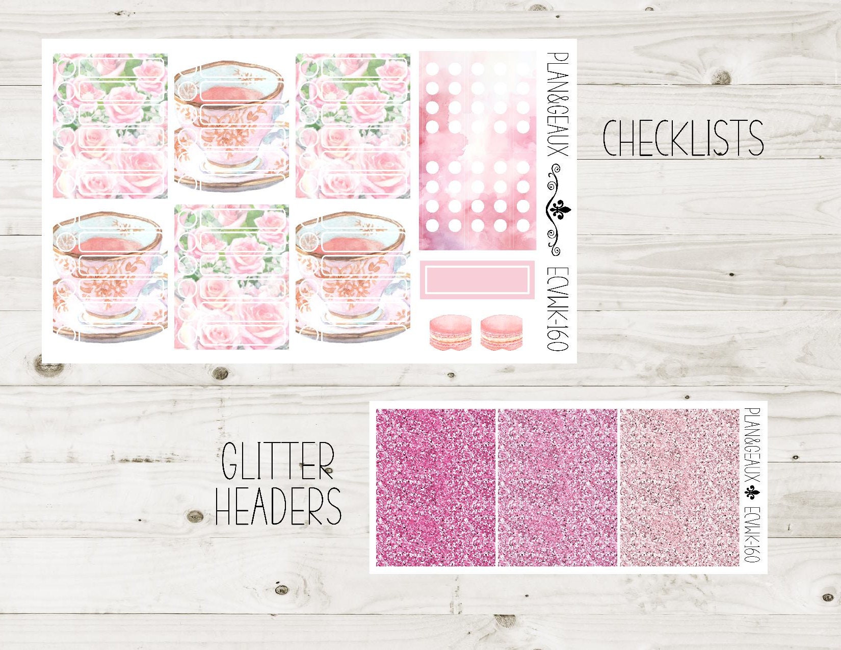 Tea Party Weekly Kit Planner Stickers, Tea Stickers, Weekly Planner ...