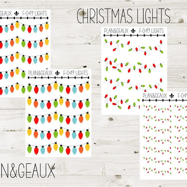 Christmas Light Stickers - Etsy