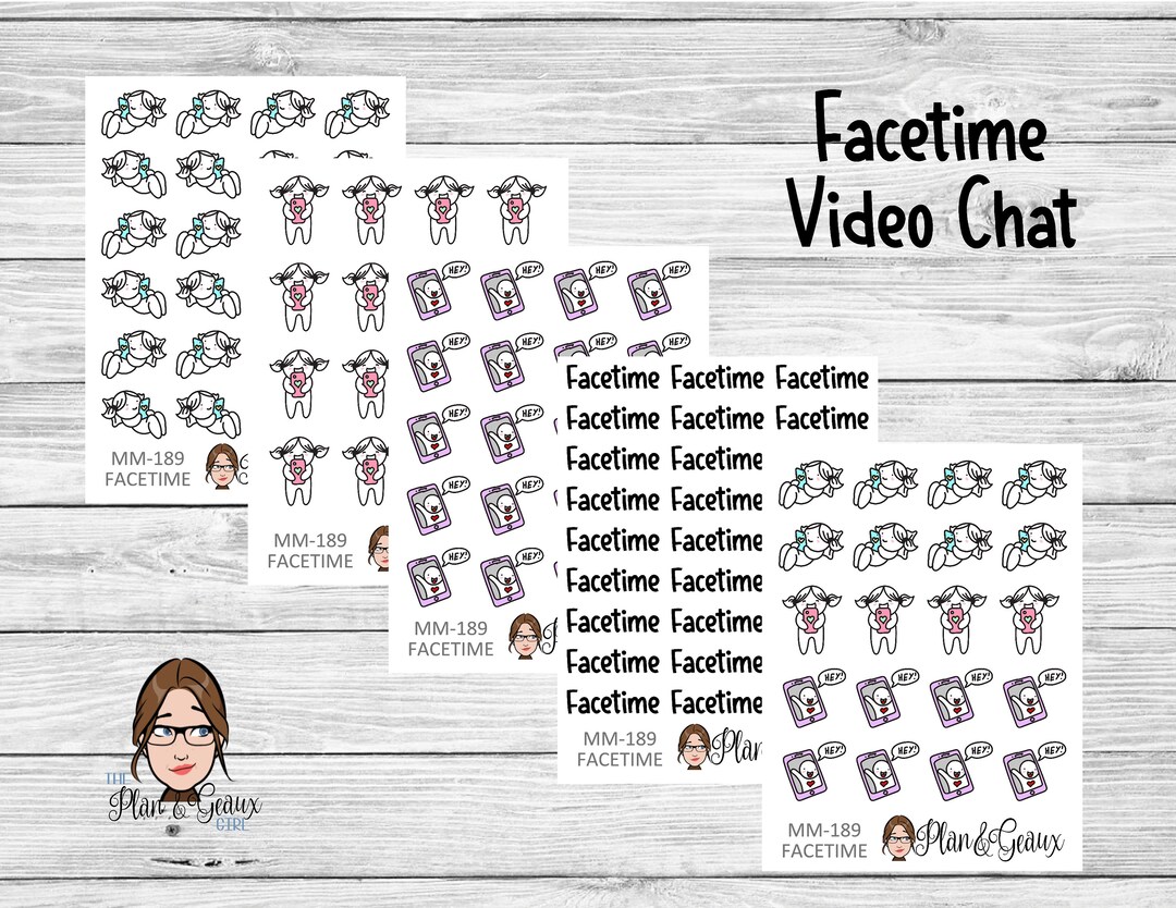 Moody Mildred Facetime Planner Stickers, Video Chat Sticker, MINI ...
