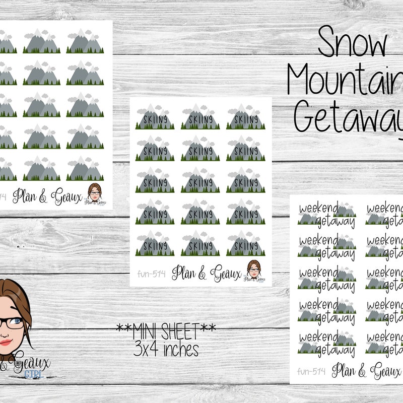 Square Skiing Sticker - Etsy