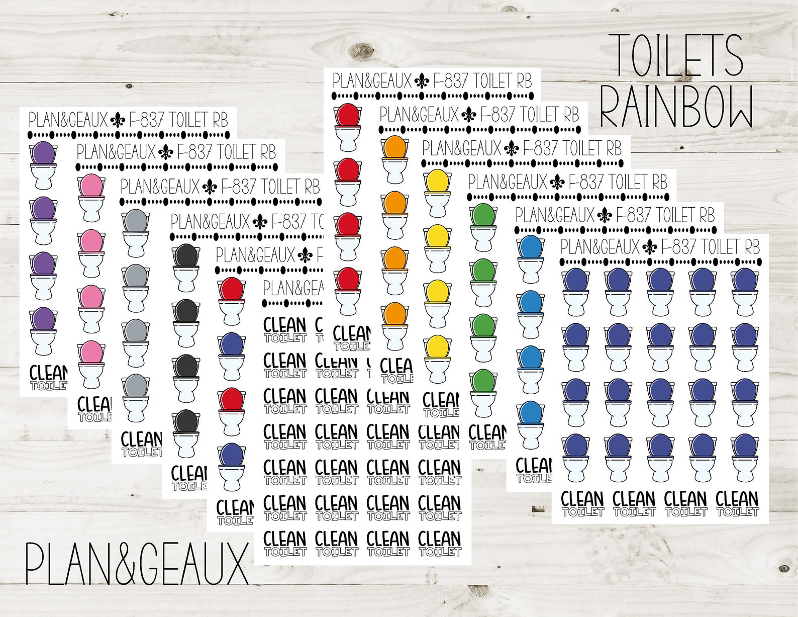 Toilets Stickers Restroom Stickers Bathroom Sticker Potty - Etsy