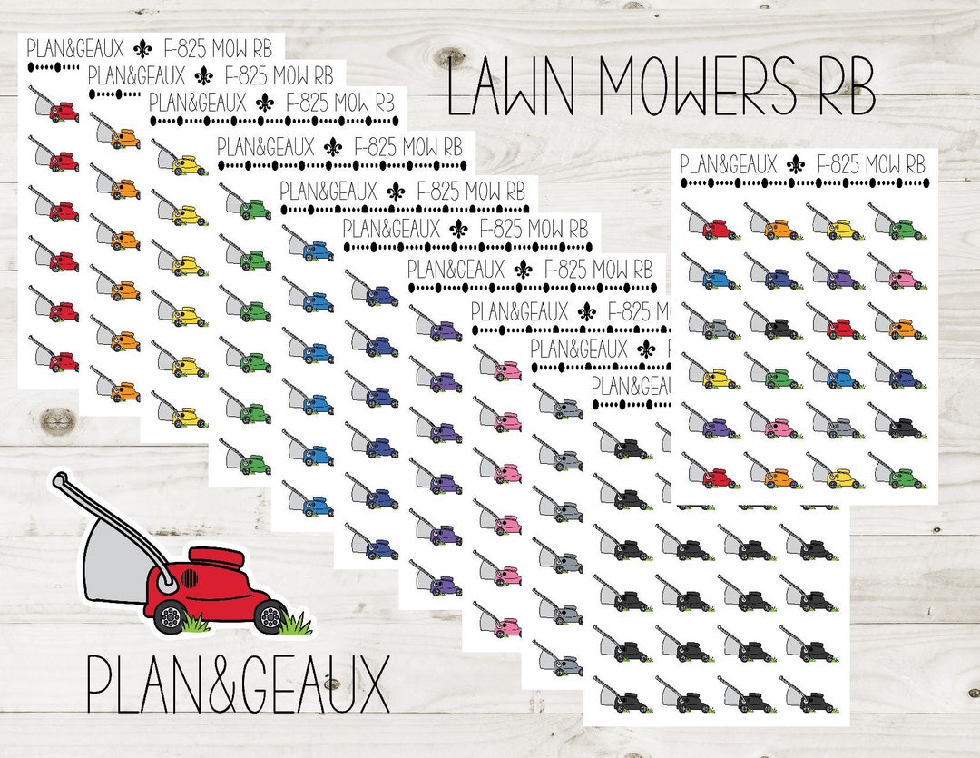 Lawn Mowers Stickers, Mow Lawn Stickers, Yard Work Sticker, Lawn ...