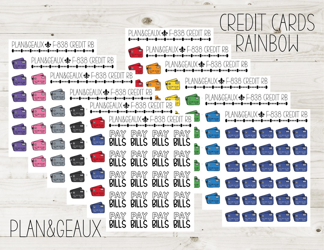 Credit Cards Stickers, Credit Stickers, Bills Sticker, Pay Bills ...