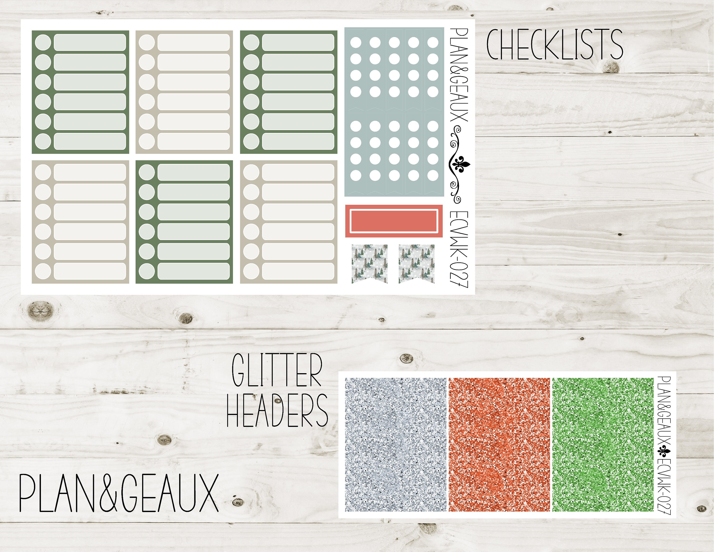 Floral Winter Deer Weekly Kit Planner Stickers Peace on Earth - Etsy