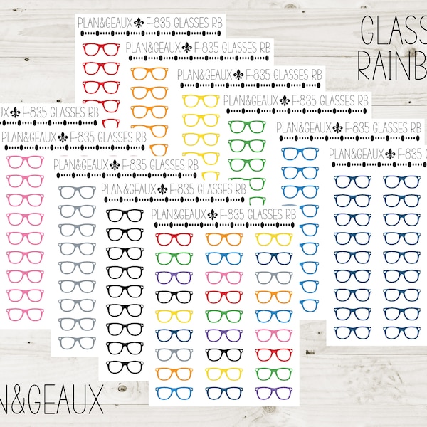 Eyeglasses Stickers - Etsy
