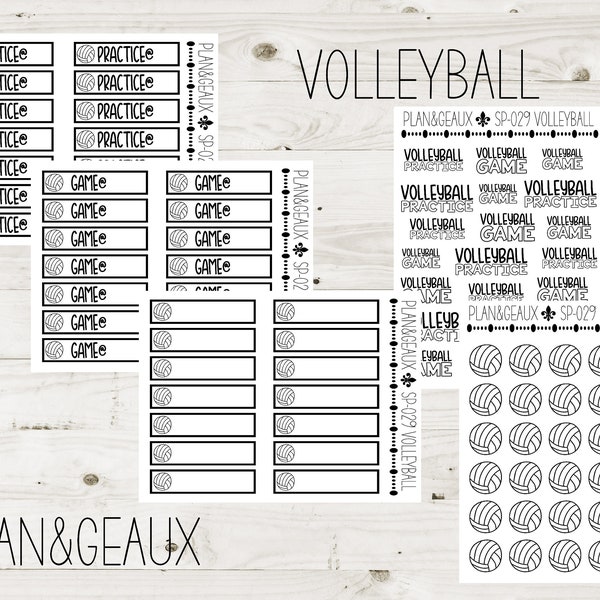 Volleyball Stickers - Etsy